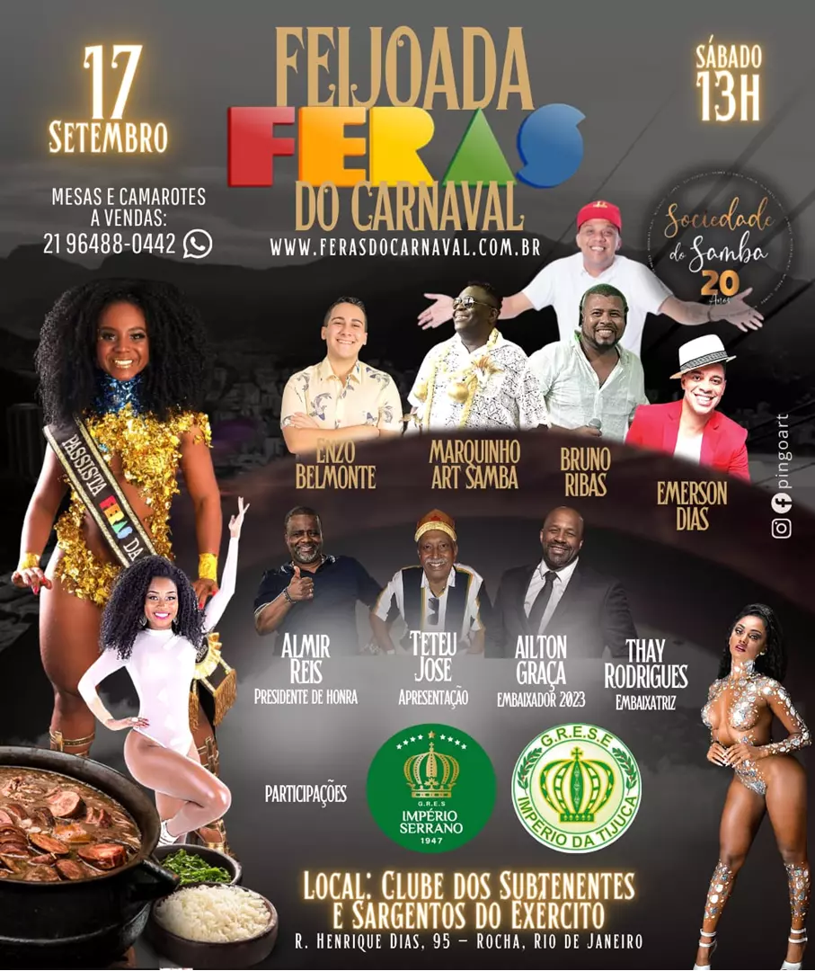 EI PSIU!!! 6ª ANIVERSÁRIO DO SITE FERAS DO CARNAVAL, COM FEIJOADA E SHOWS SERÁ NO DIA (17 SET ...